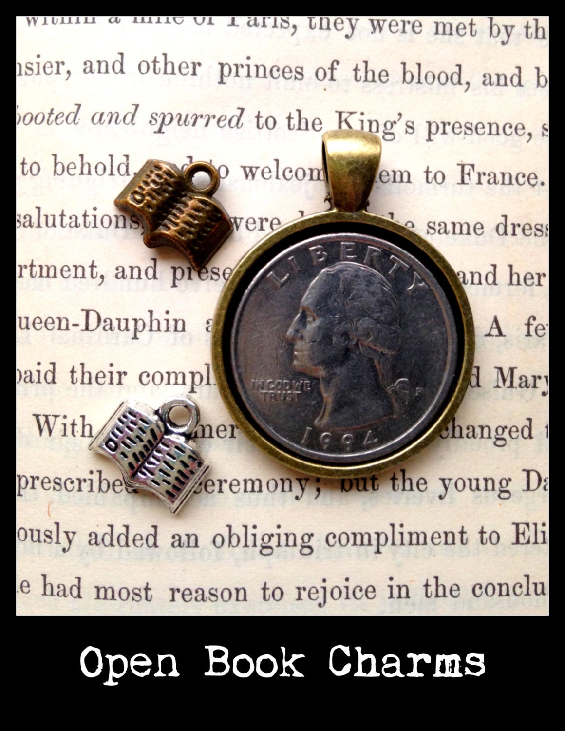 Stack of Antique Books Jewelry Librarian Reader Book | Etsy