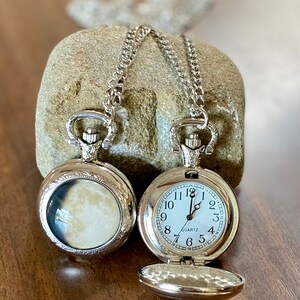 Custom Moon Phase Watch Necklace Personalized Lunar Watch Necklace ...