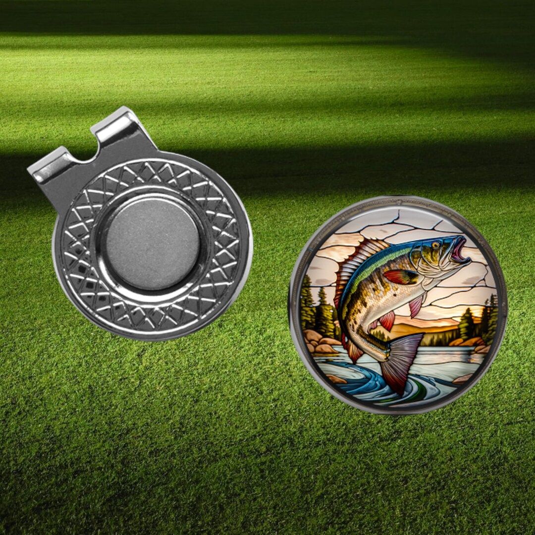 Bass Fish Golf Ball Marker and Clip Set: Fisherman Gift - Etsy