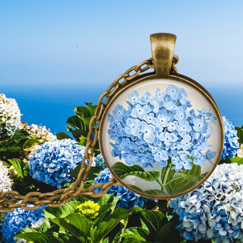 Hydrangea Necklace - Etsy