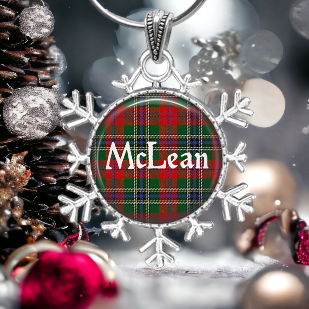 Mini Snowflake Family Tartan Christmas Ornament - Small Ornaments ...