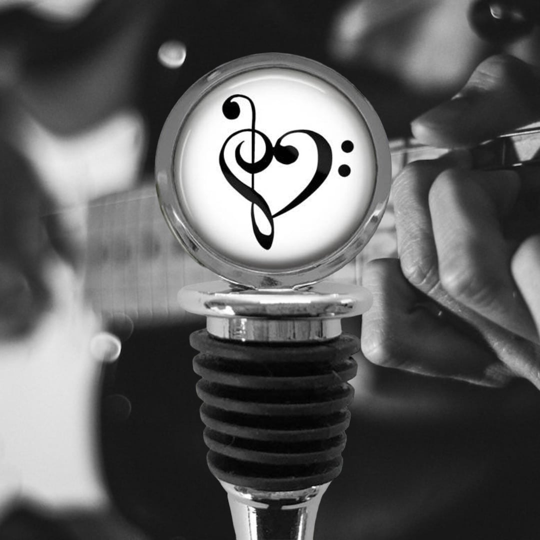 Treble Clef Heart Wine Stopper: Music Lover Gift - Etsy