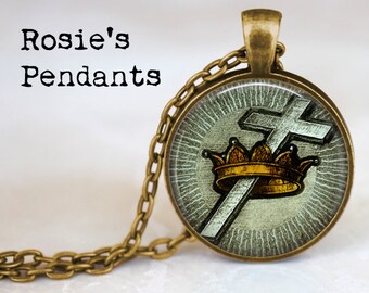 Christian Science Cross and Crown Necklace - Etsy