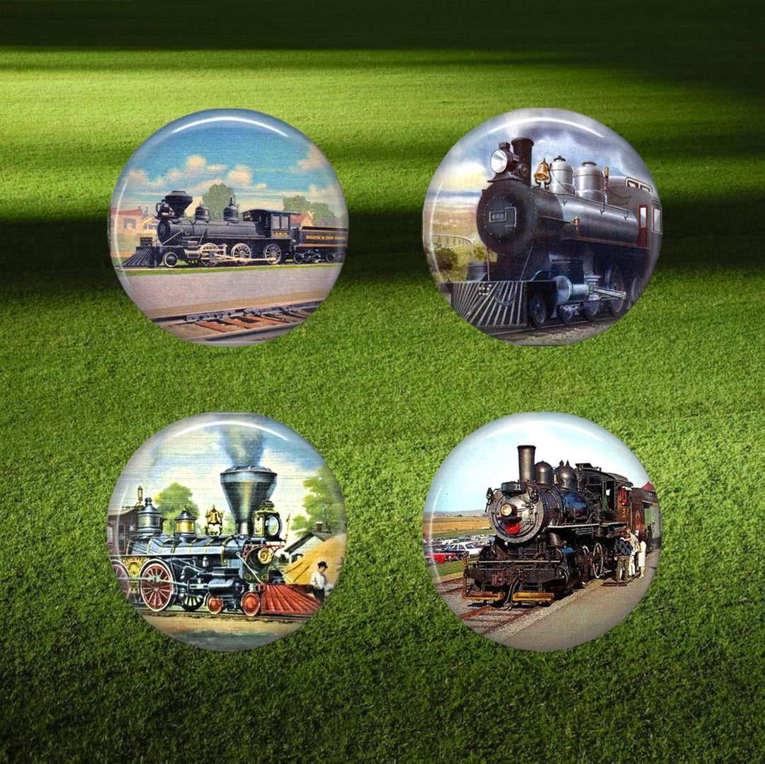 Vintage Steam Engine Train Golf Ball Markers - Set of 4 - Etsy