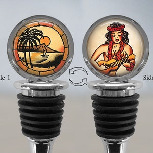 Hawaii Hula Dancer Wine Bottle Stopper - Diamond Head - Oahu - Ukulele ...