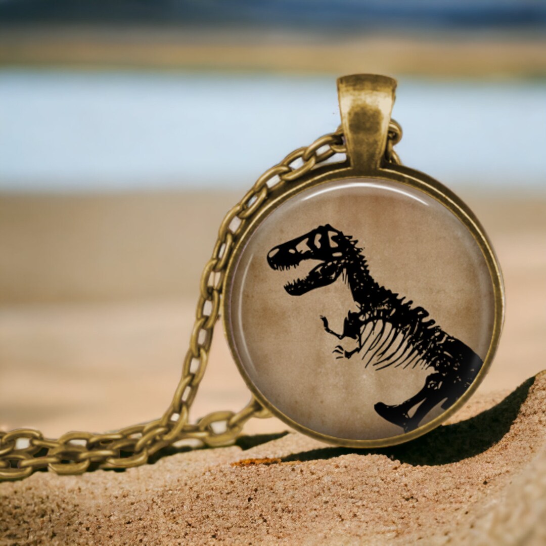 T-rex Dinosaur Skeleton Necklace: Natural History Jewelry - Etsy