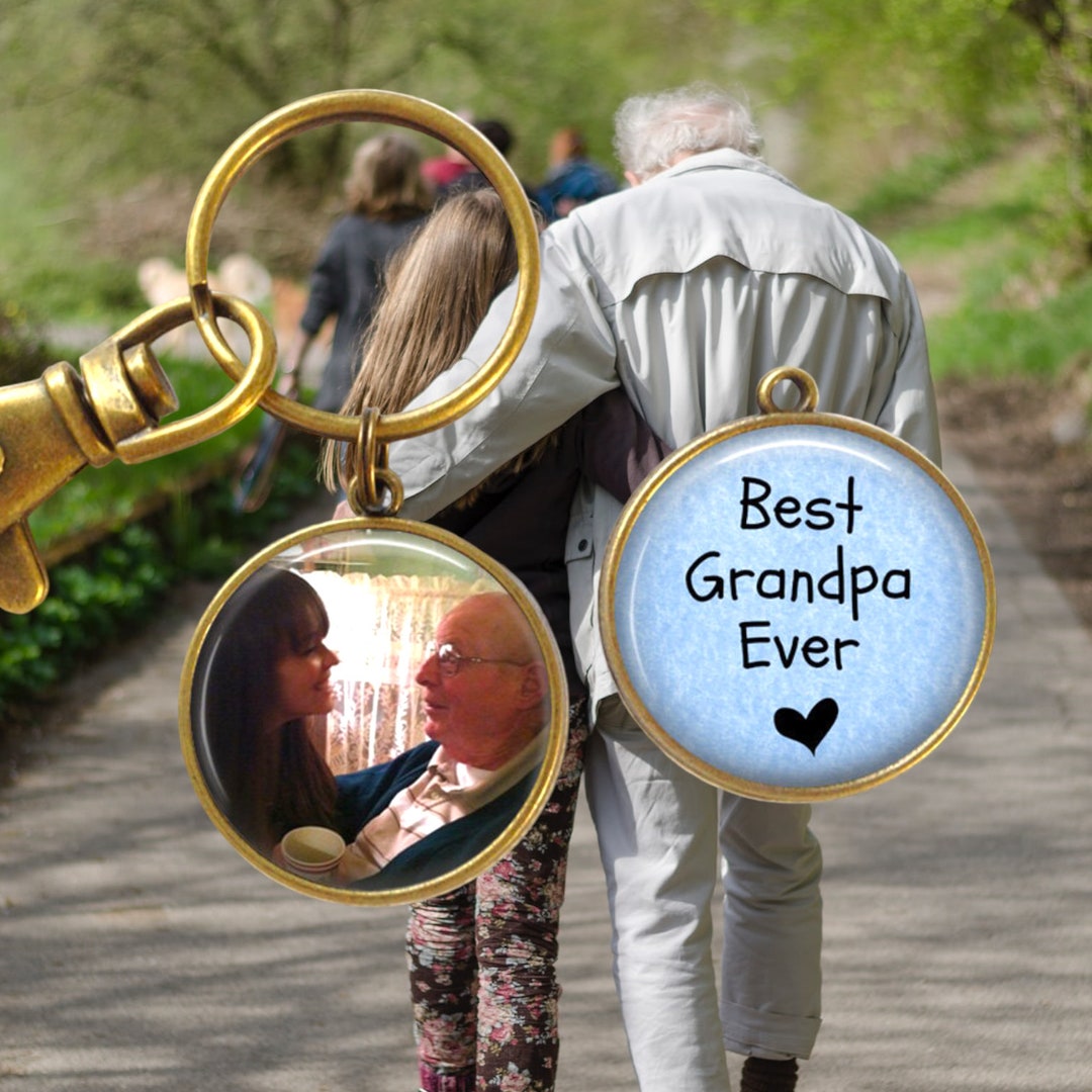 Personalized Grandpa Photo Key Ring: Father's Day Keepsake - Etsy