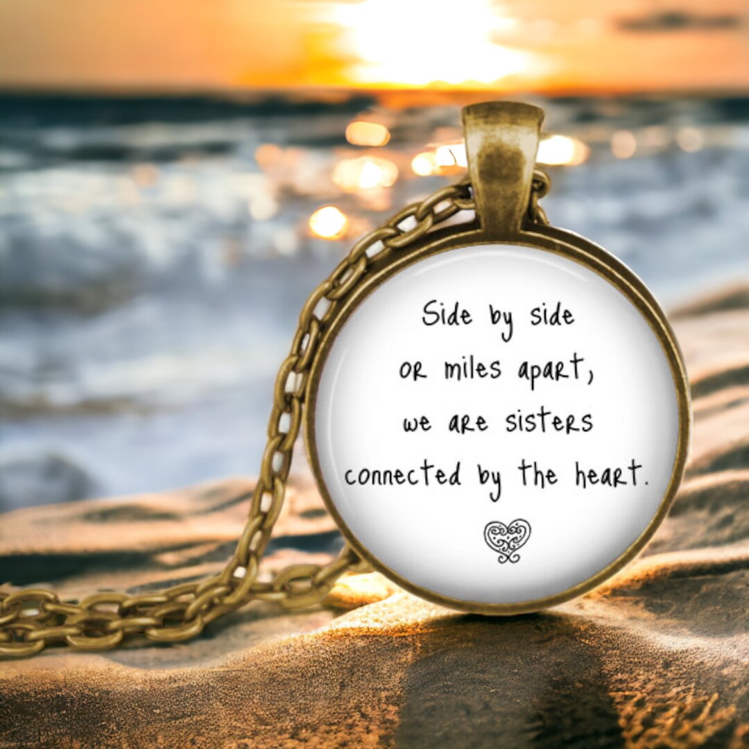 Long Distance Sister Necklace: Sisterly Love Pendant - Etsy