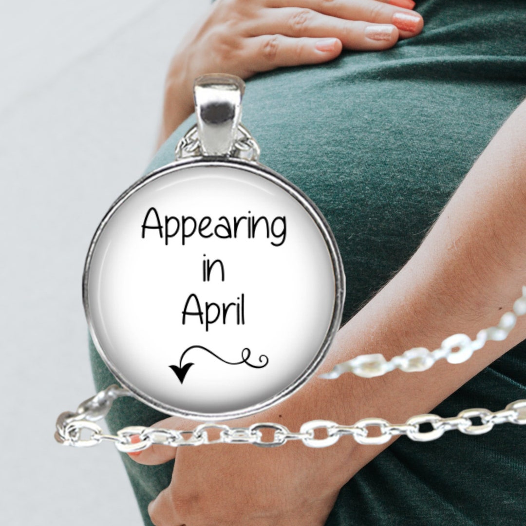 Baby Reveal Necklace: Personalized Due Date, Pregnancy Jewelry - Etsy