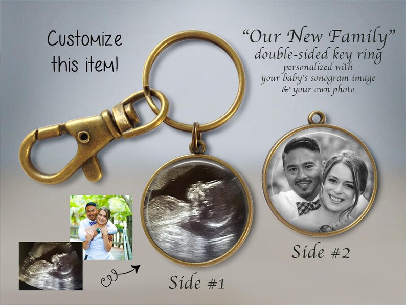 Baby Sonogram Keychain Our New Family Pregnancy - Etsy