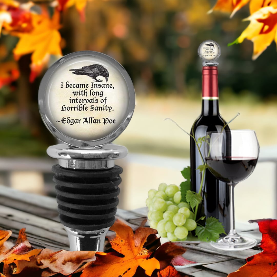 Edgar Allan Poe Wine Stopper: Raven Quote Literary Gift - Etsy