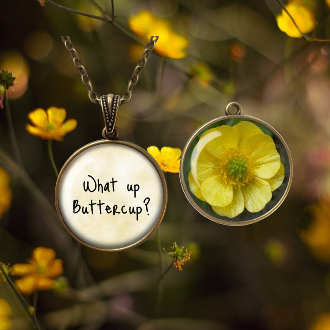 Buttercup Flower Pendant Necklace: Funny Quote Gift - Etsy