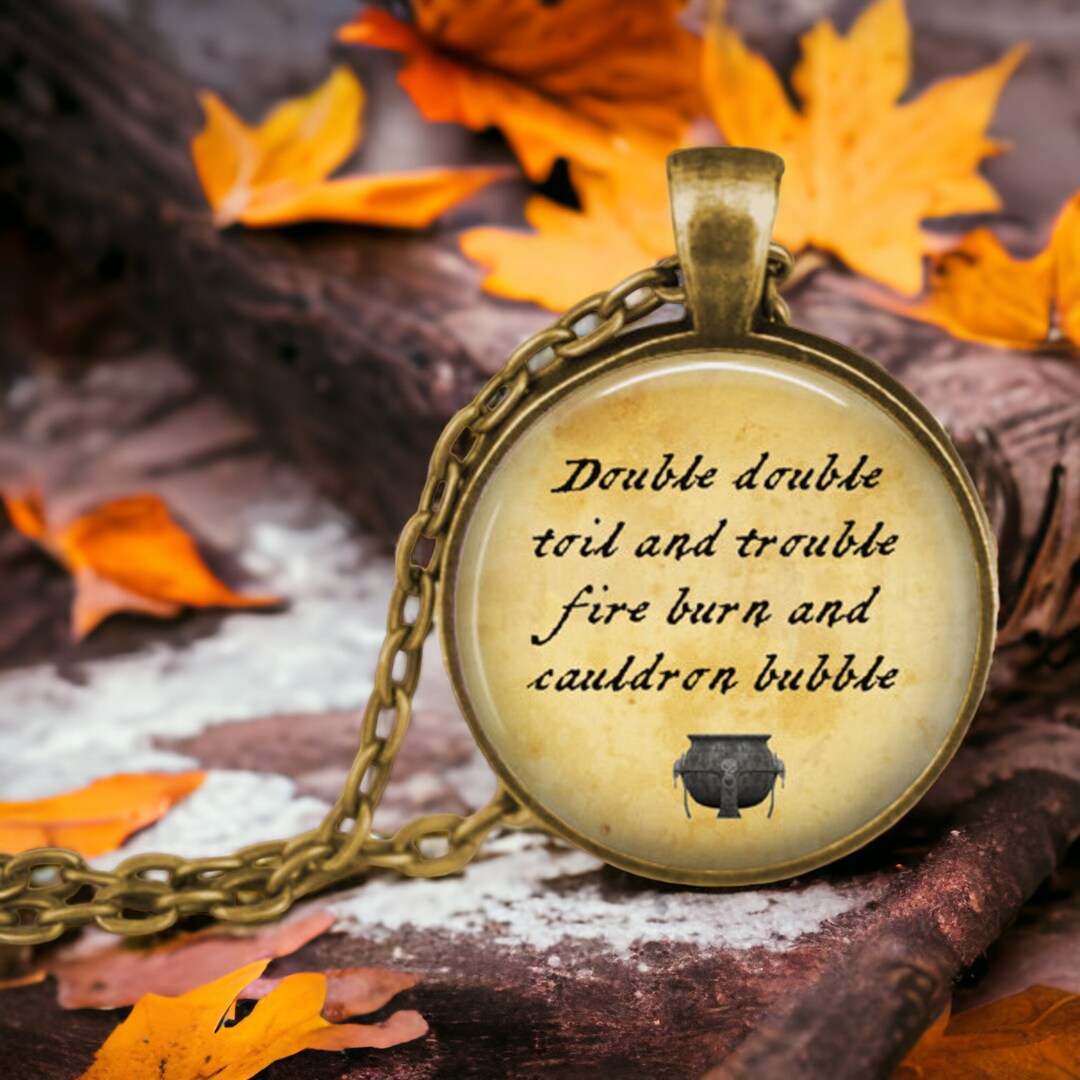Macbeth Witches Quote Necklace: Shakespeare Jewelry, Witch Spell - Etsy