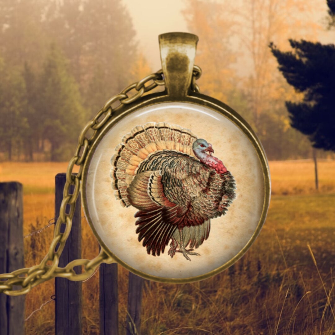 Tom Turkey Necklace: Vintage Style Bird Pendant, Wildlife Jewelry - Etsy