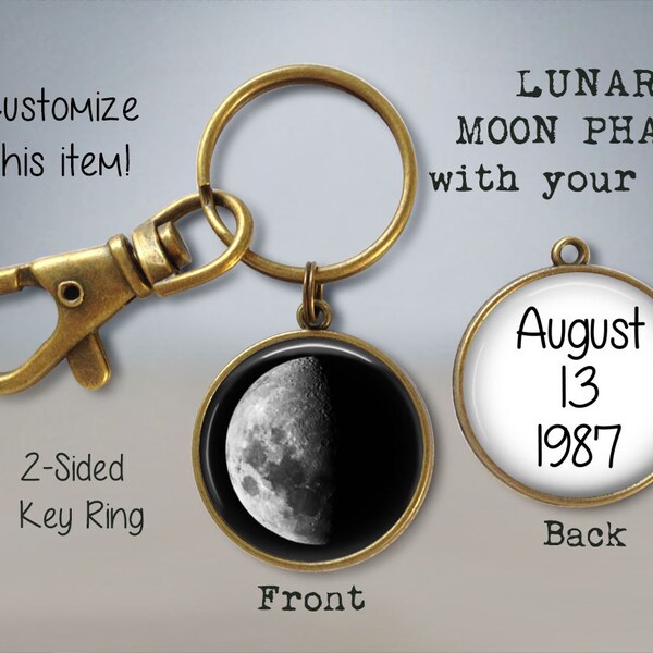 Full Moon Keychain - Etsy