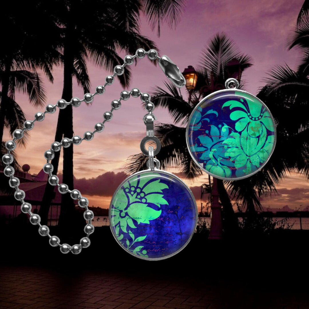 Batik Ocean Colors Ceiling Fan Pull: Blue & Green Decor - Etsy