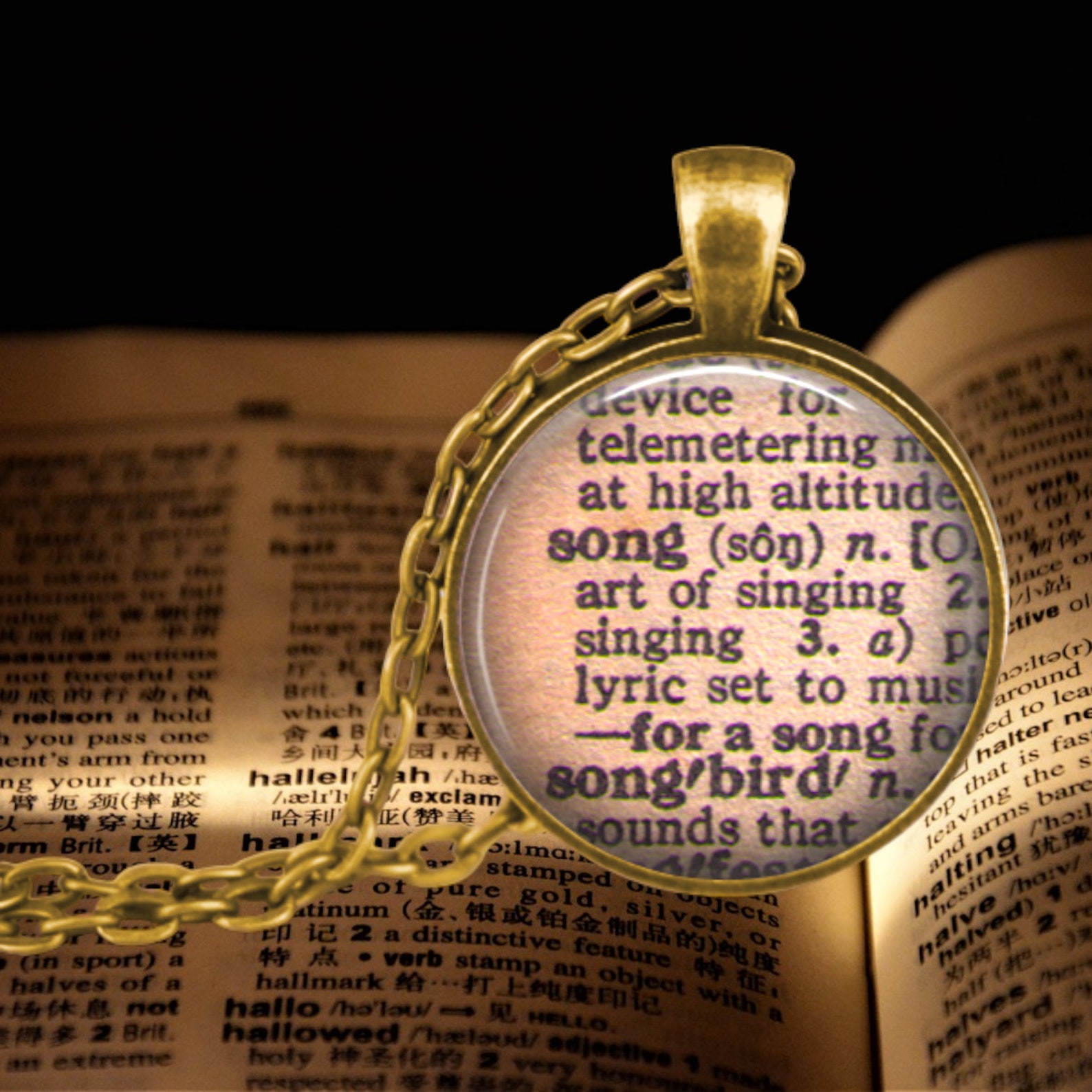Song Definition Pendant Necklace: Gift for Singer - Etsy