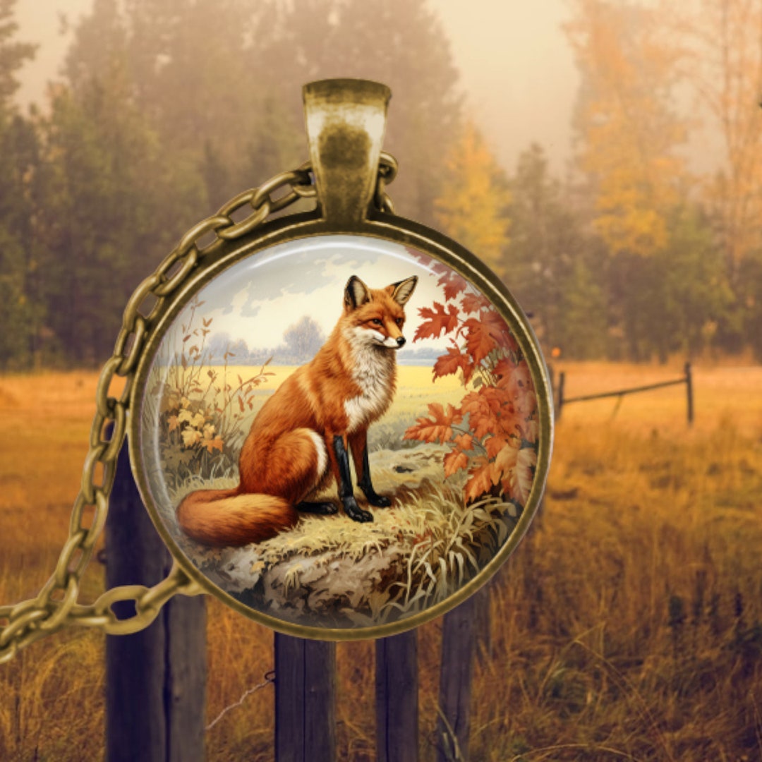 Red Fox Necklace: Autumn Wildlife Jewelry, Animal Lover Gift - Etsy