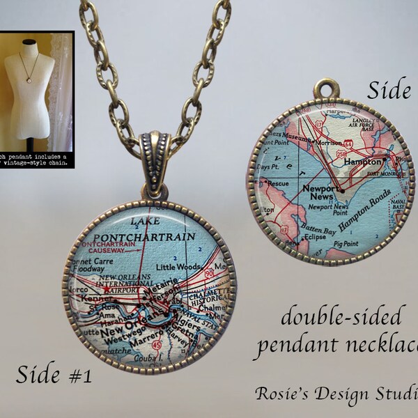 Custom Map Necklace - Etsy