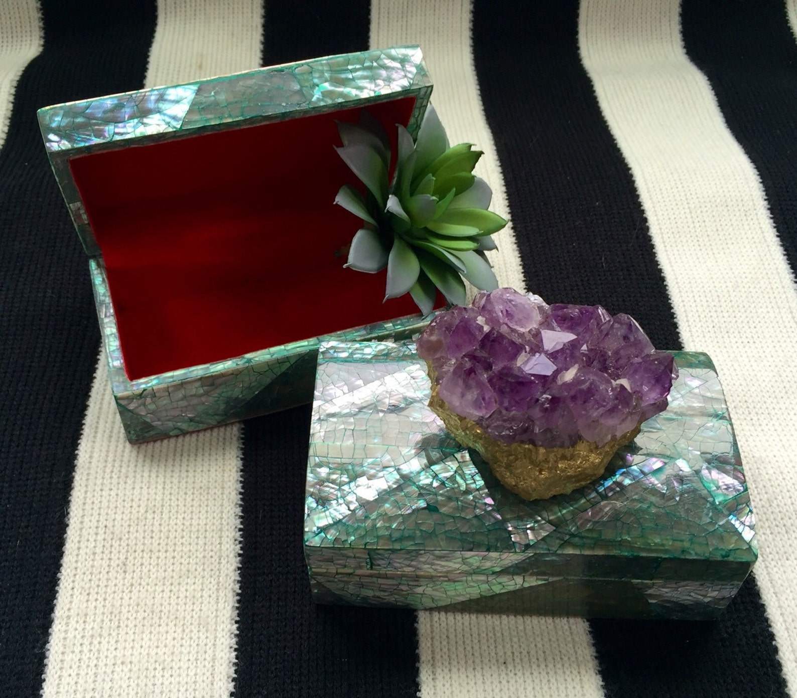 Abalone Shell Inlayed Boxes With Choice of Gorgeous 22K - Etsy