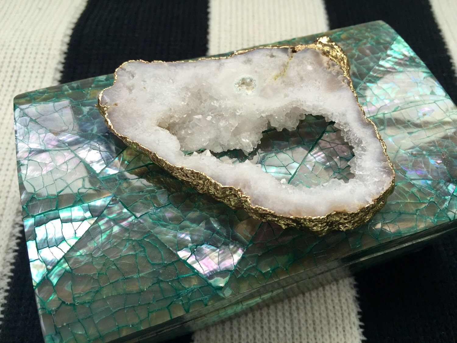 Abalone Shell Inlayed Boxes With Choice of Gorgeous 22K - Etsy