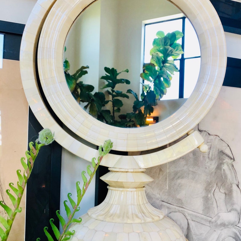 Bone Inlay Mirror - Etsy