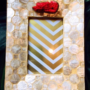 Shimmering Inlayed Capiz Shell Photo Frames With Choice of Gold Gilded ...