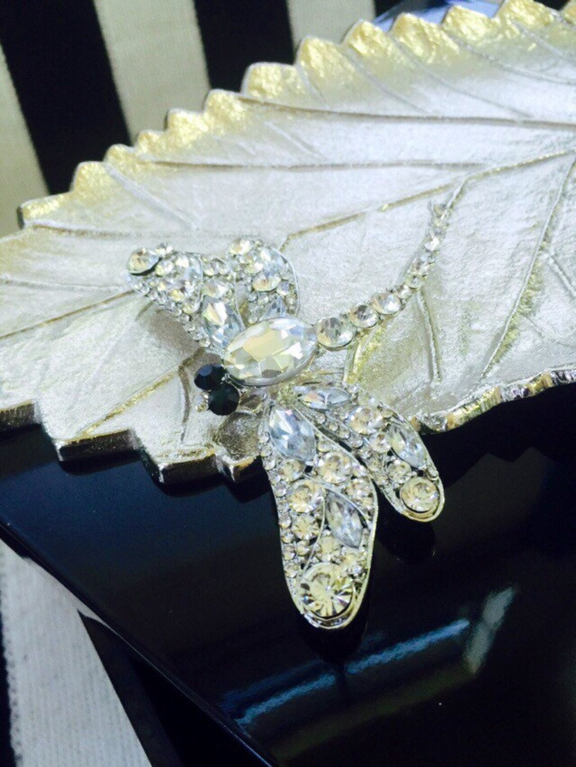 Couture Lacquer Box With Swarovski Crystal Encrusted Dragonfly - Etsy