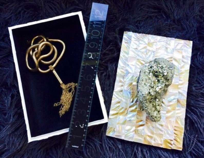 Mother-of-pearl Inlayed Box With Stunning Gold Pyrite Cluster. - Etsy