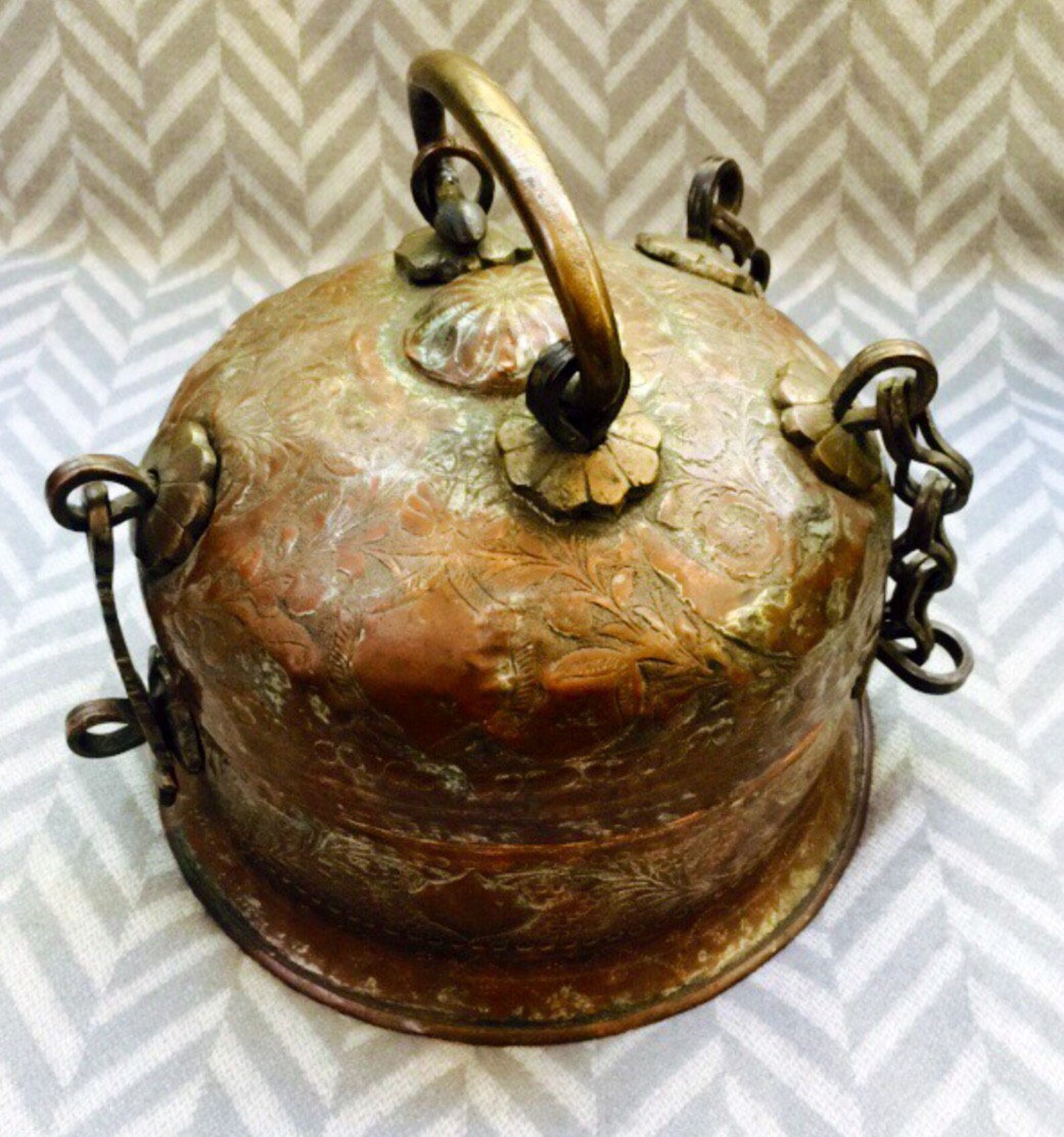 Gorgeous Antique Betelnut Chapati Boxes in Choice of Brass or Copper ...