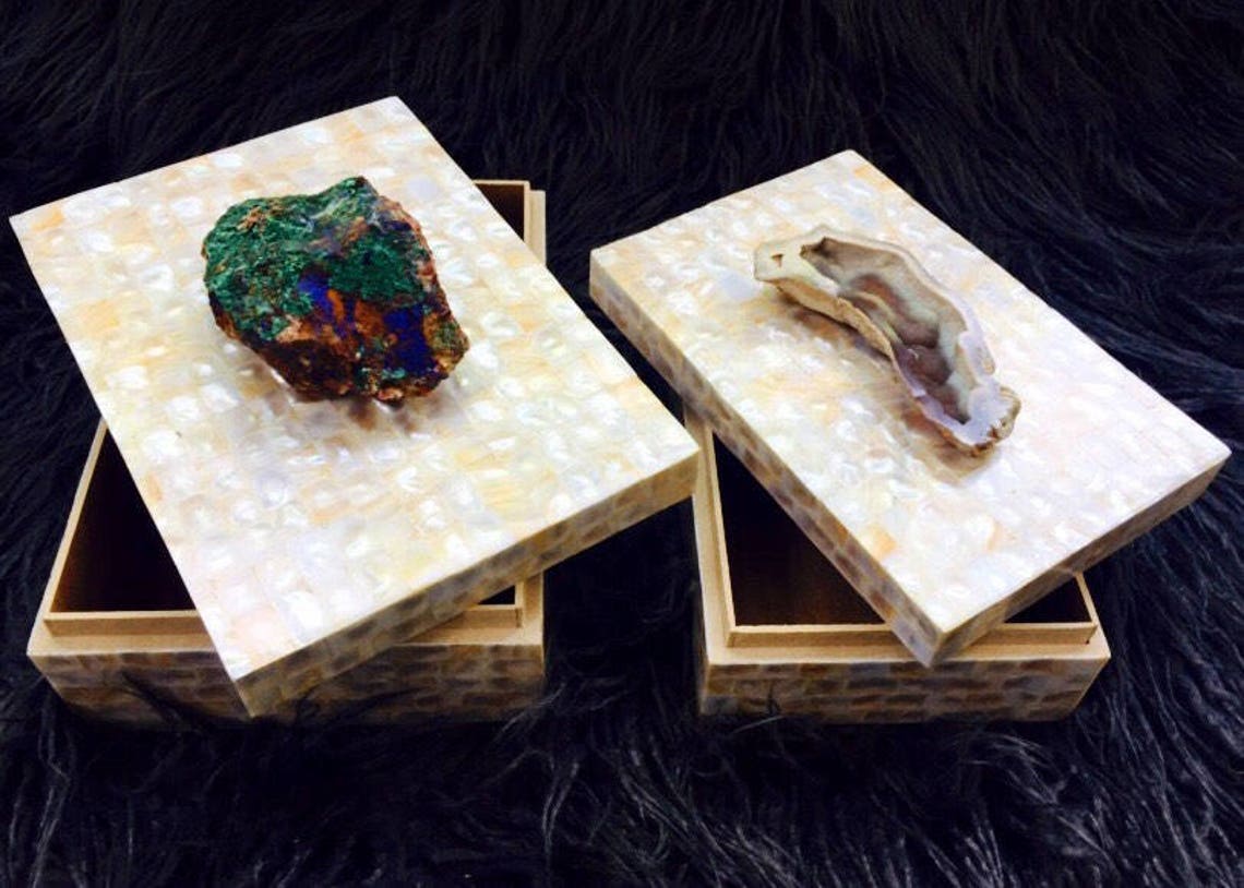 Mother-of-Pearl Inlayed Boxes with Choice of Gorgeous | Etsy