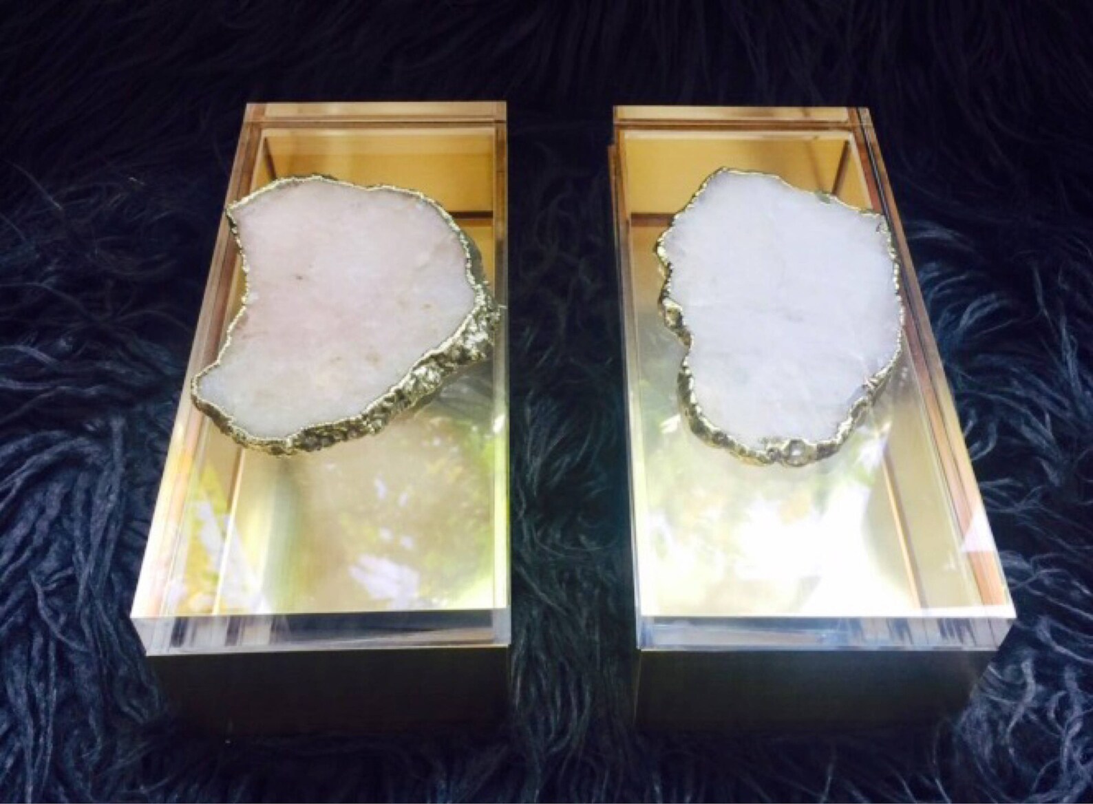 Modern Golden Lucite Boxes With Gorgeous Gold-gilded Rose - Etsy