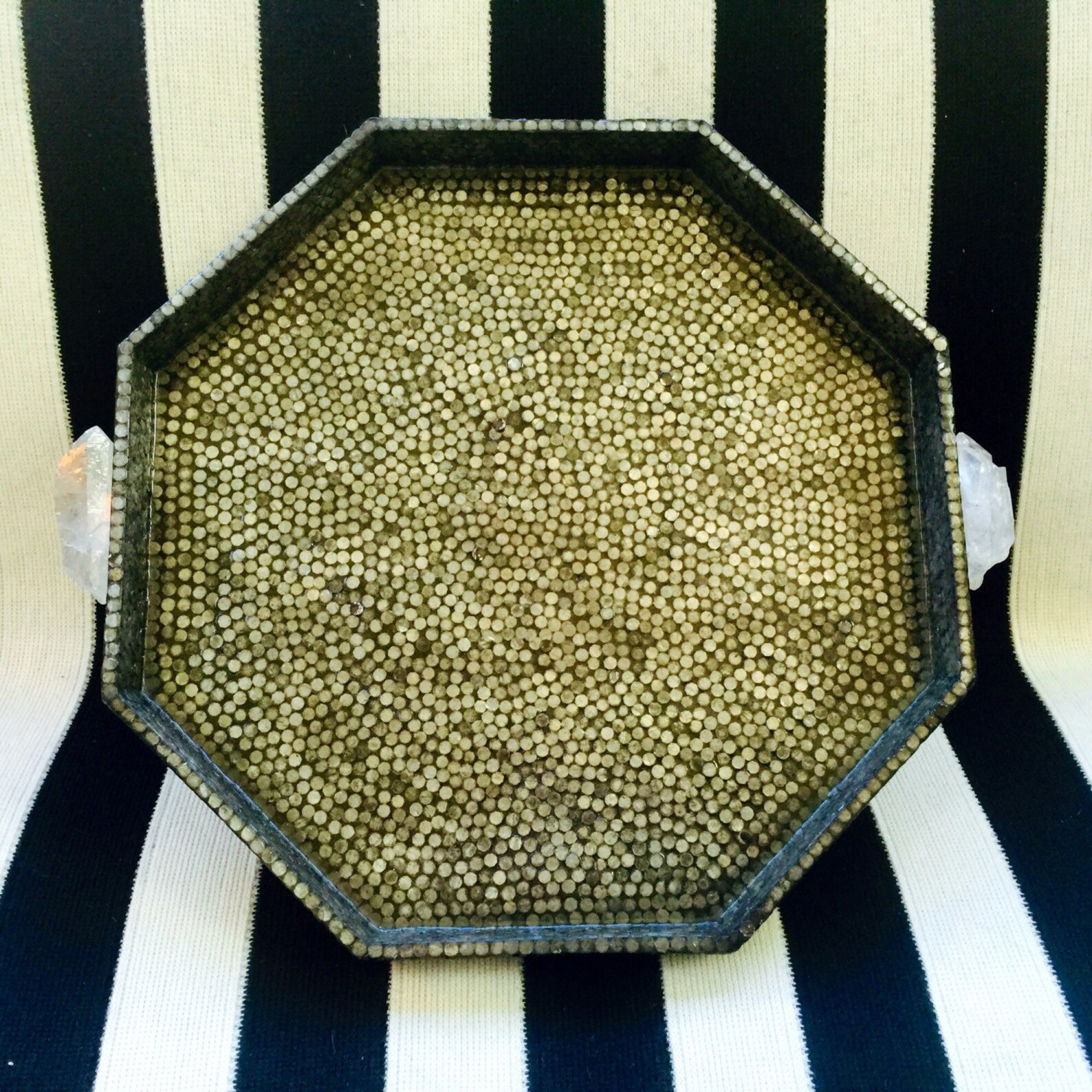 Luxurious Tray Made From Dark Grey Inlayed Capiz Shell With - Etsy