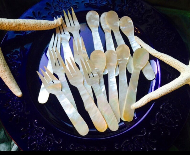 Mother-of-pearl Shell Utensils in Choice of Striped - Etsy