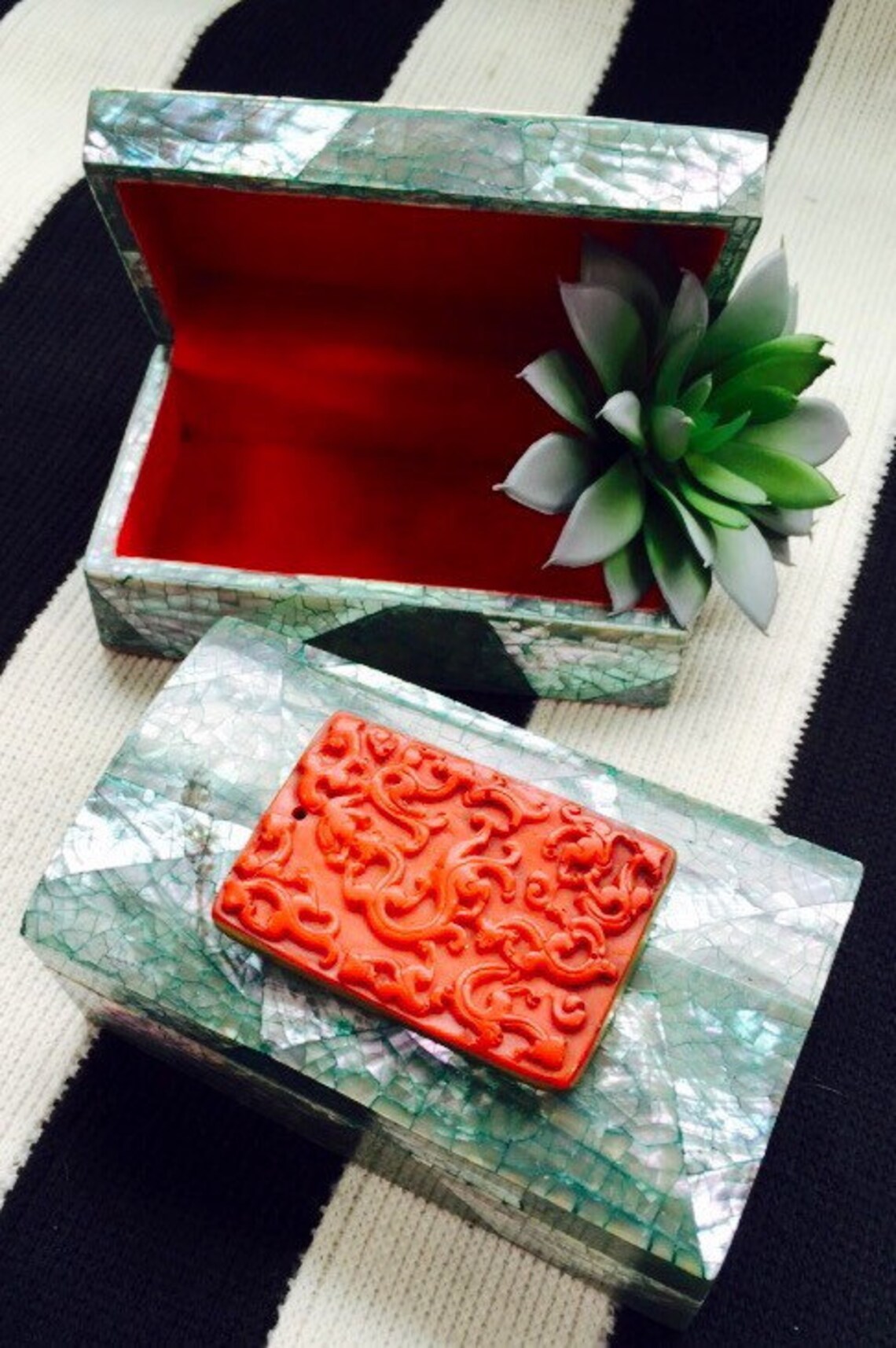 Abalone Shell Inlayed Boxes With Choice of Gorgeous 22K - Etsy