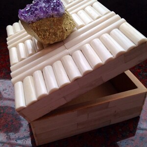 Handmade Box With Bone Inlay & Gold Gilded Amethyst Cluster. - Etsy