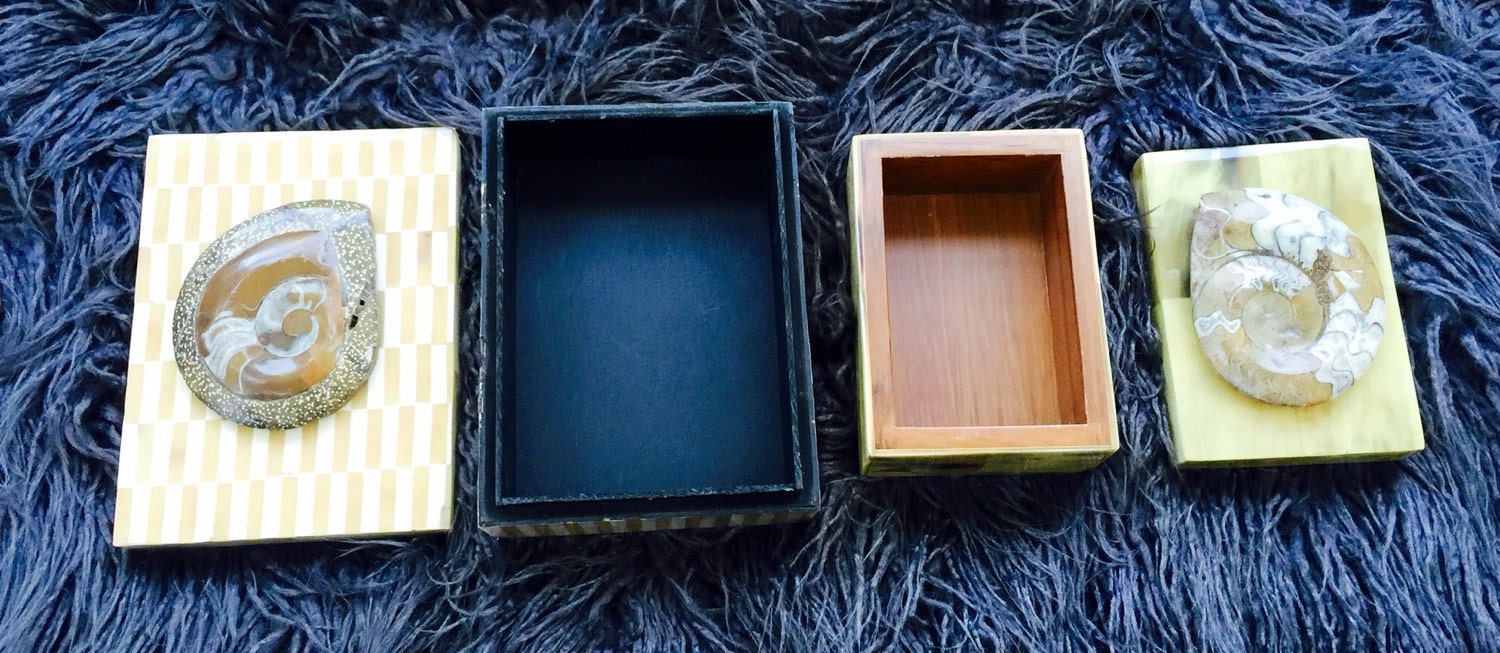 Inlayed Bone & Horn Tile Decorative Boxes With Stunning - Etsy