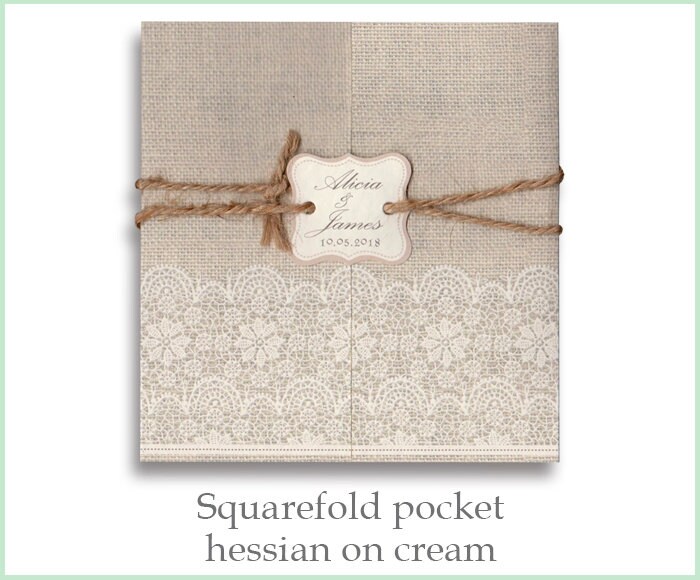 Textures Squarefold Pocket Wedding Invitation Sample - Etsy
