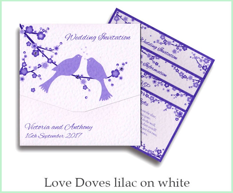 Love Doves Decorative Birds With Branches of Cherry Blossom Wedding ...