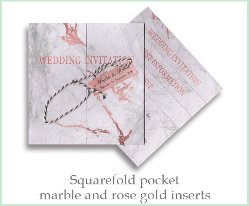 Textures Squarefold Pocket Wedding Invitation Sample - Etsy