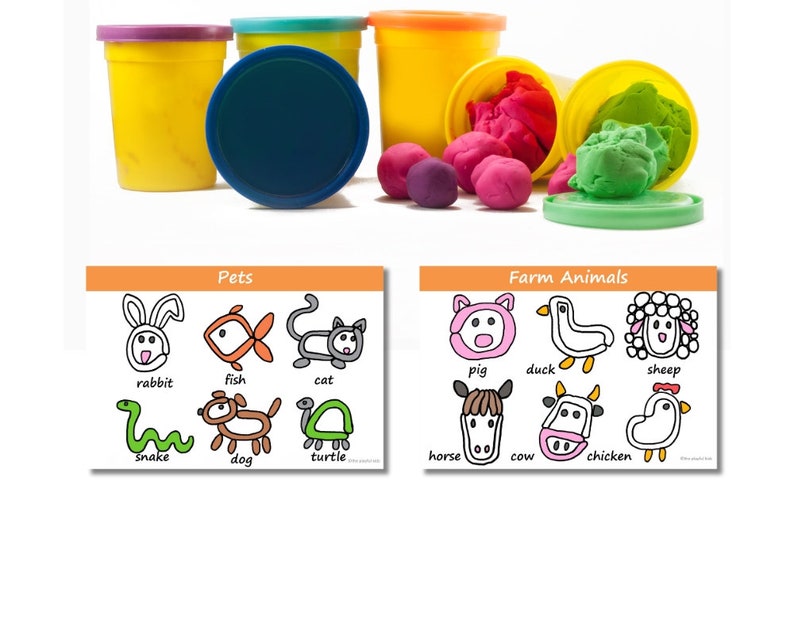 Play Dough Vocabulary Mats, Fine Motor Skills Activity (digital ...