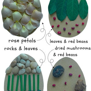 Nature Easter Eggs Loose Parts Matching Game 20 Differents Real Picture ...