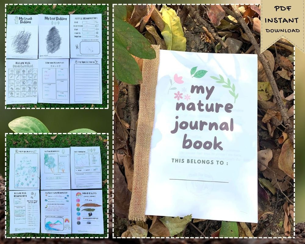Kids Nature Journal Book, Scavenger Hunt, Outdoor Activity (PDF Pattern ...