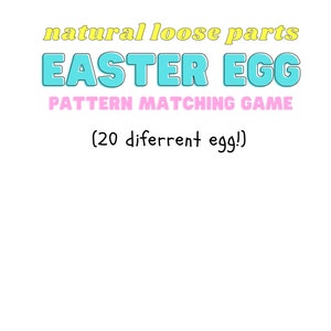 Nature Easter Eggs Loose Parts Matching Game 20 Differents Real Picture ...