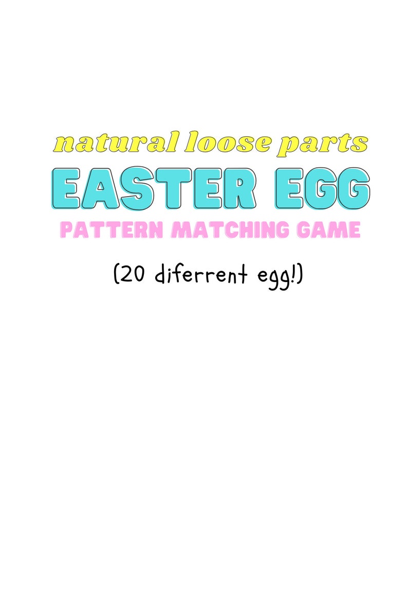 Nature Easter Eggs Loose Parts Matching Game 20 Differents Real Picture ...