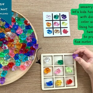 Loose Parts Cards,diamond Pattern Practices, Color Sorting Pattern, 1 ...