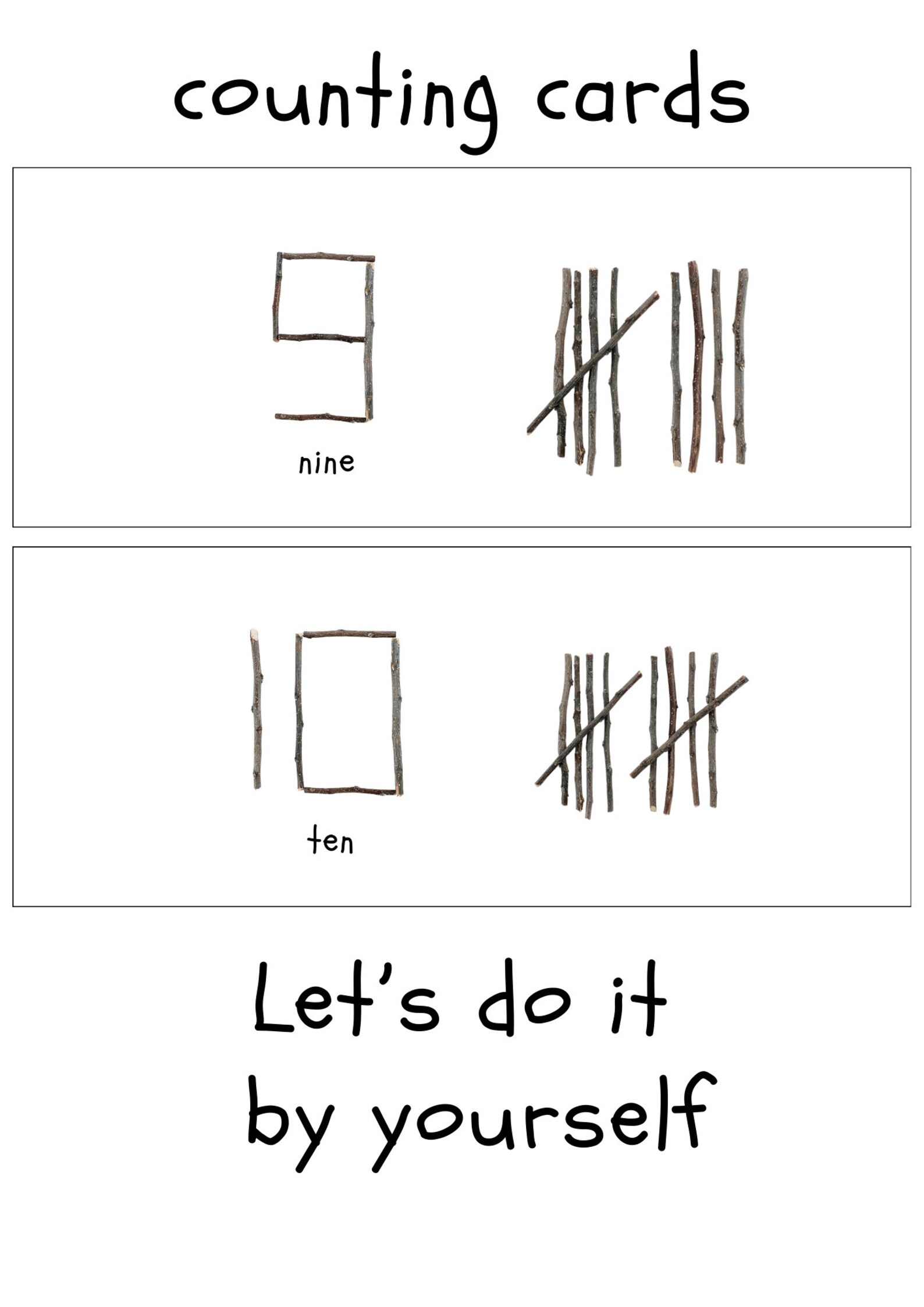 Loose Parts Card, Wood Stick Math Cards, Nature Loose Parts, Montessori ...