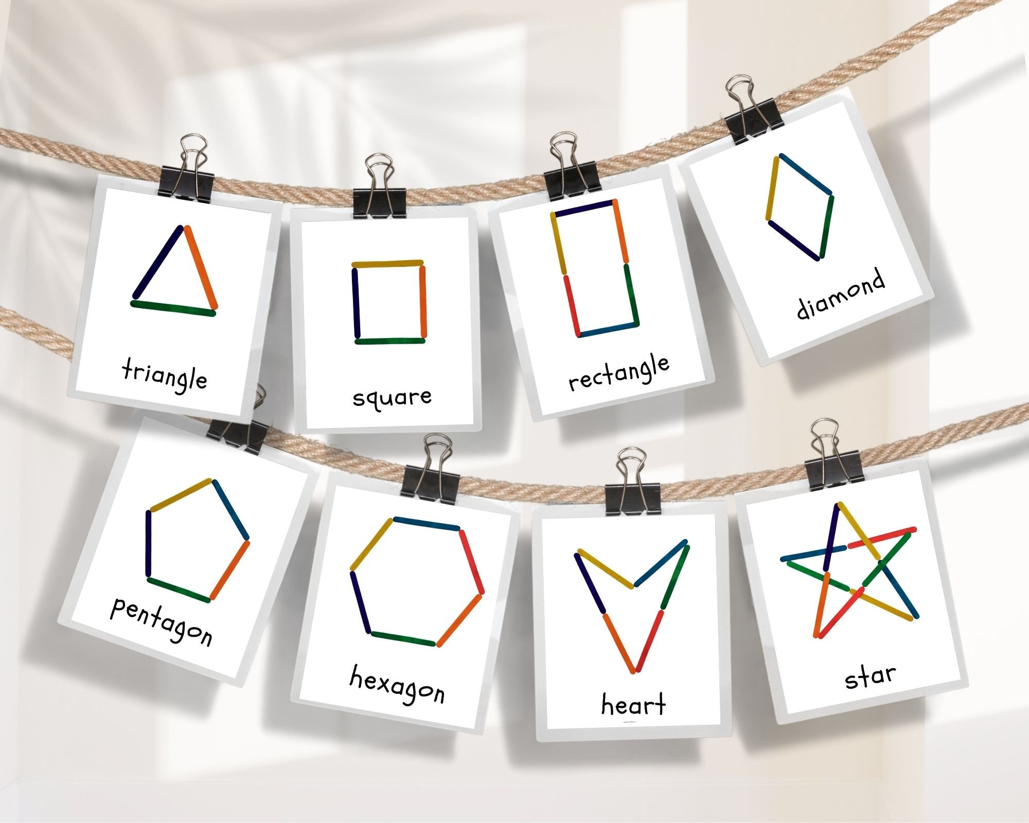 Loose Parts Card,popsicle Stick Patterns, Alphabet A-Z Cards, 1-10 ...