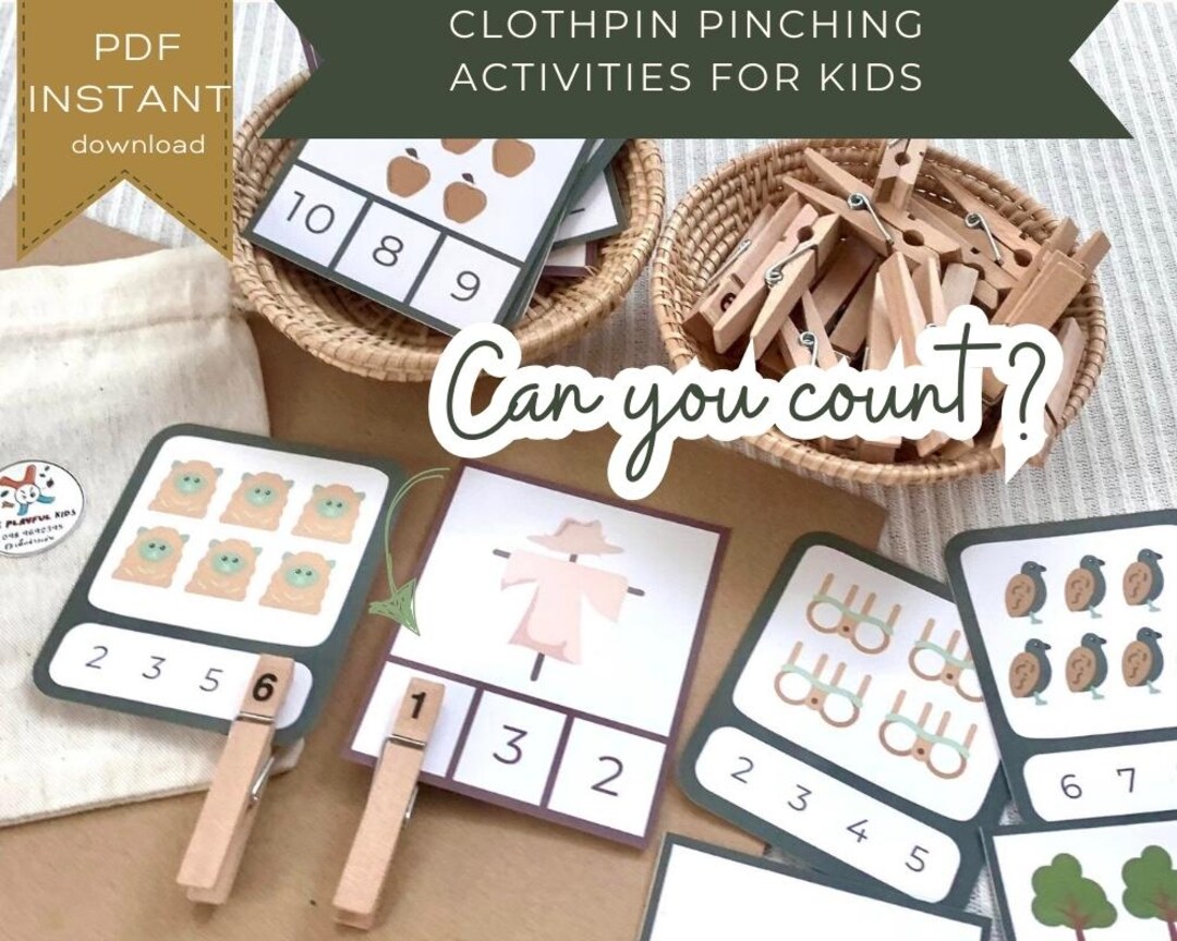 1-10 Farm & Garden Counting Clip Cards | Montessori-inspired | Math ...