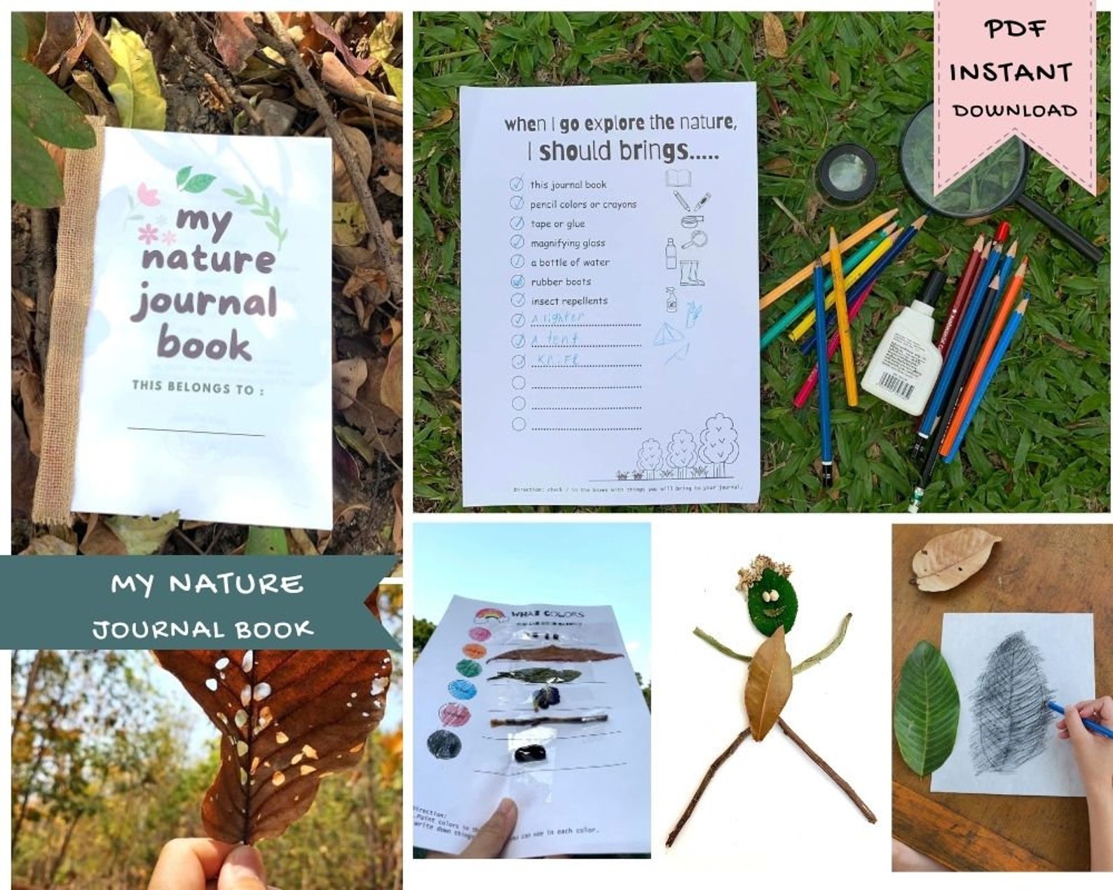 20 Pages of My Nature Journal Book, Nature Book, Nature Journal ...